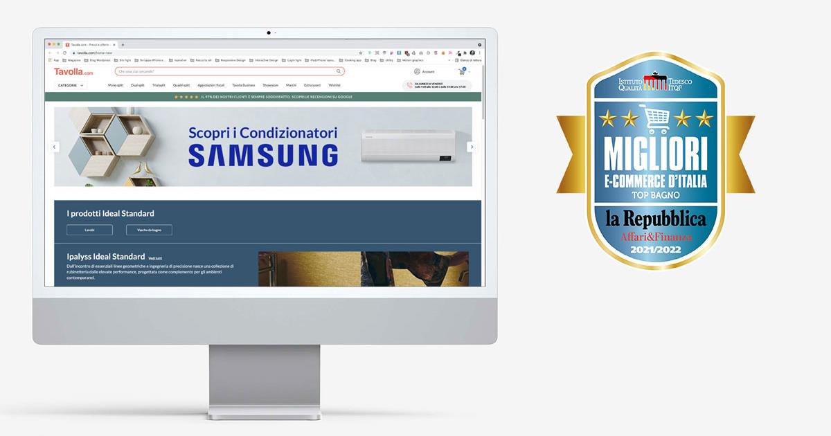 Tavolla.com tra i migliori e-commerce d’Italia 2021/2022